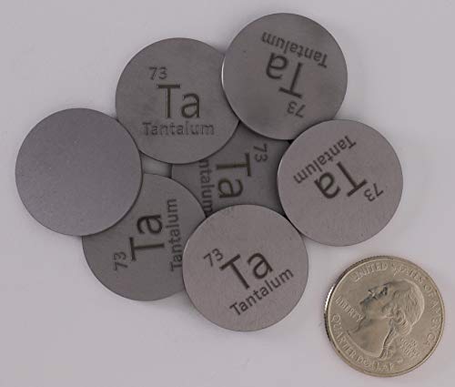 Tantalum (Ta) 24.26mm Metal Disc for Collection or Experiments