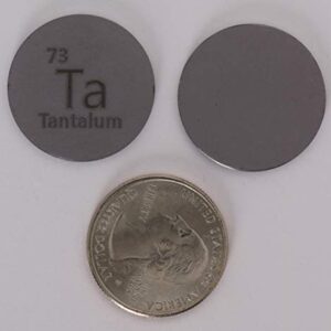 Tantalum (Ta) 24.26mm Metal Disc for Collection or Experiments