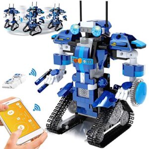 Yerloa Robot Building Kit for Kids 6-12, Remote & APP Control Robot Build A Robot Toys for Kids 8-12, Robotics Kit Stem Projects for Kids Ages 8-12, Gifts for 8 9 10 11 12 year old boys girls, 405 Pcs