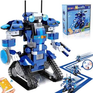 Yerloa Robot Building Kit for Kids 6-12, Remote & APP Control Robot Build A Robot Toys for Kids 8-12, Robotics Kit Stem Projects for Kids Ages 8-12, Gifts for 8 9 10 11 12 year old boys girls, 405 Pcs