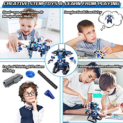 Yerloa Robot Building Kit for Kids 6-12, Remote & APP Control Robot Build A Robot Toys for Kids 8-12, Robotics Kit Stem Projects for Kids Ages 8-12, Gifts for 8 9 10 11 12 year old boys girls, 405 Pcs