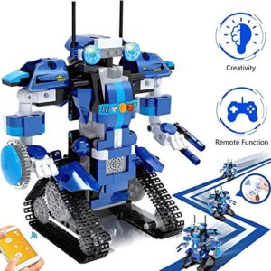 Yerloa Robot Building Kit for Kids 6-12, Remote & APP Control Robot Build A Robot Toys for Kids 8-12, Robotics Kit Stem Projects for Kids Ages 8-12, Gifts for 8 9 10 11 12 year old boys girls, 405 Pcs