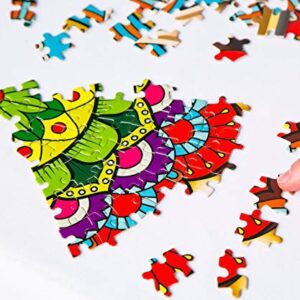 Jigsaw Puzzle 1000 Pieces for Adults. Colorful Round Mandala