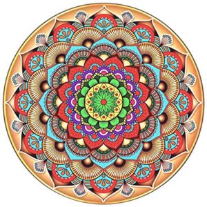 Jigsaw Puzzle 1000 Pieces for Adults. Colorful Round Mandala