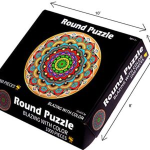 Jigsaw Puzzle 1000 Pieces for Adults. Colorful Round Mandala