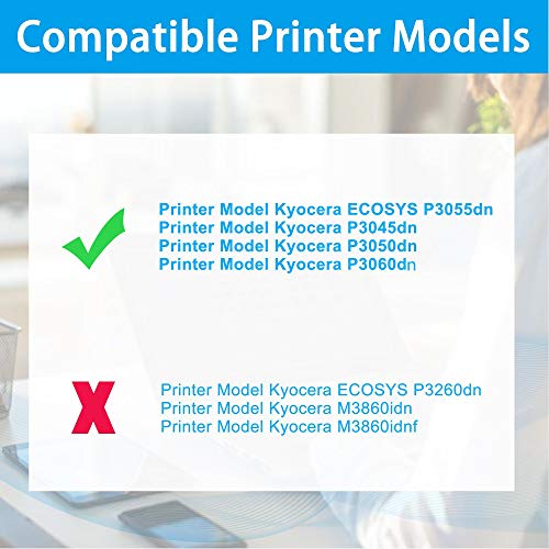 LCL Compatible Toner Cartridge Replacement for Kyocera TK-3162 TK3162 1T02T90US0 Ecosys P3055dn P3045dn P3060dn P3050dn (2-Pack Black)