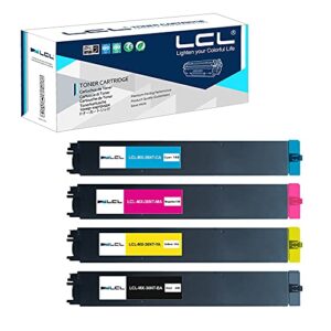 lcl compatible toner cartridge replacement for sharp mx-36nt mx-36ntba mx-36nt-ba mx-36ntca mx-36nt-ca mx-36ntma mx-36nt-ma mx-36ntya mx-36nt-ya (4-pack black cyan magenta yellow)