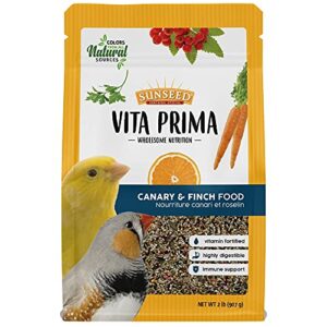 sunseed vita prima wholesome nutrition bird food canary finch 2 lb