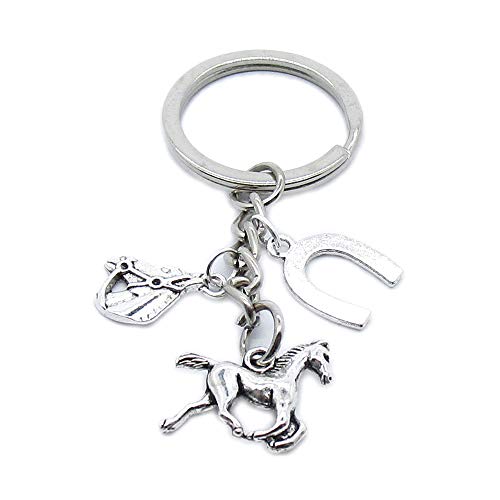 5 Pieces Keychain Keyring Jewellery Clasps Charms Suppliers SD7B9W Running Head Hoof Horse Horseshoe