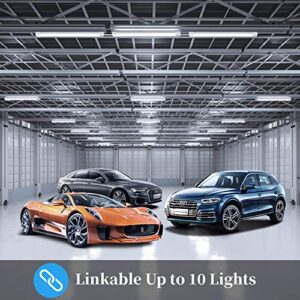 Led Shop Lights for Garage 4 Foot with Plug Led Ceiling Light 36W 4Ft 2 Pack 5000K Super Bright Wall Lights IP66 Waterproof Led Light for Garage, Workbench, Hallway, Closet