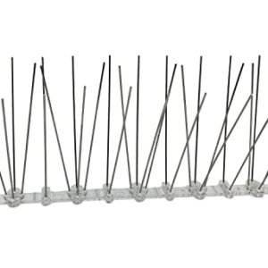 Bird Spikes,Flexible Stainless Steel with Plastic Base, 5 feet Coverage 6 Strips Barrier for Pigeons and Other Small Birds