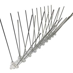 Bird Spikes,Flexible Stainless Steel with Plastic Base, 5 feet Coverage 6 Strips Barrier for Pigeons and Other Small Birds