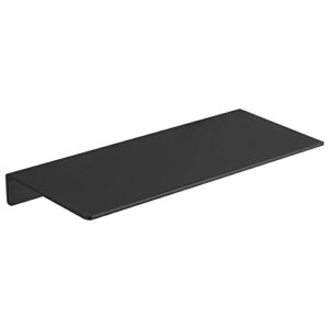 joom floating shelves, storage shelves, bathroom shelves, wall mounted, aluminum (12 inch, black)