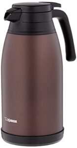 zojirushi sh-ra19ta stainless steel vacuum carafe, 1.9 l, brown