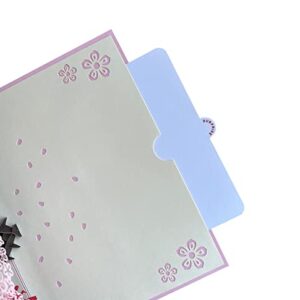 S-LOVE-CRAFT Pop Up Anniversary Card (6 x 8 In Size - Cherry Blossom Swing Couple).