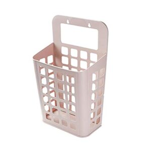 doitool laundry basket for bathrom dirty clothes laundry hamper plastic detachable laundry container hanging storage basket organizer household supplies (large, pink)