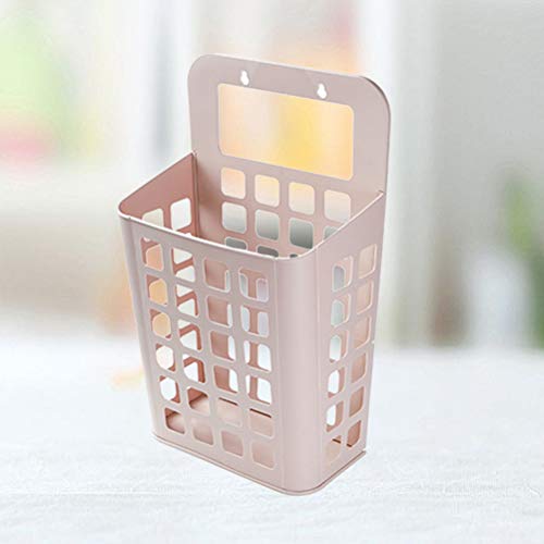 DOITOOL Laundry Basket for Bathrom Dirty Clothes Laundry Hamper Plastic Detachable Laundry Container Hanging Storage Basket Organizer Household Supplies (Large, Pink)