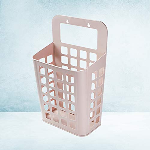 DOITOOL Laundry Basket for Bathrom Dirty Clothes Laundry Hamper Plastic Detachable Laundry Container Hanging Storage Basket Organizer Household Supplies (Large, Pink)