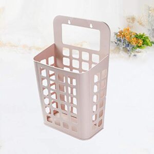 DOITOOL Laundry Basket for Bathrom Dirty Clothes Laundry Hamper Plastic Detachable Laundry Container Hanging Storage Basket Organizer Household Supplies (Large, Pink)