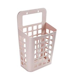 DOITOOL Laundry Basket for Bathrom Dirty Clothes Laundry Hamper Plastic Detachable Laundry Container Hanging Storage Basket Organizer Household Supplies (Large, Pink)