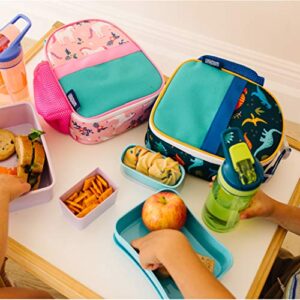 Wildkin Insulated Clip-in Lunch Box Bag for Boys & Girls, Measures 9 x 7 Inches Lunch Box for Kids, Ideal for Hot or Cold Snacks for School & Travel Kids Lunch Box (Jurassic Dinosaurs)