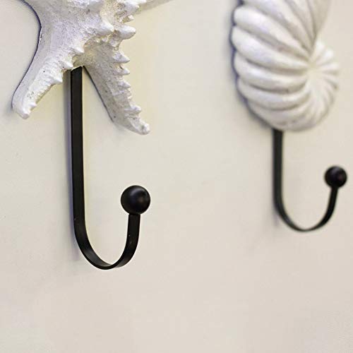 Wall Hooks Coat Hooks, Sea Shell Wall Hooks, 3pcs/Set Decorative Seashells Resin Wall Coat Hooks Wall Decorative Hooks Hanging Coats Clothes