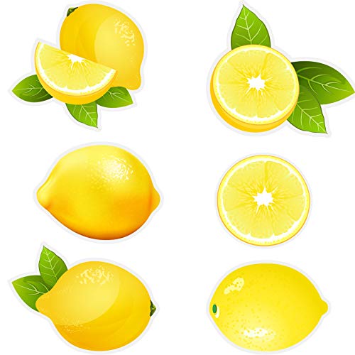 60 Pieces Lemon Cut Out Accents Mini Lemon Cutouts Paper Decorations Versatile DIY Fruit Sign Cutouts for Summer Bulletin Board Classroom School Party