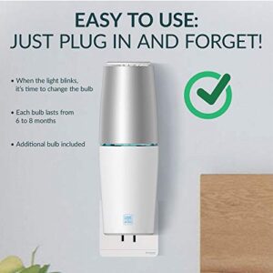 Air Purifier Wall Plug In with 2 UVC Bulbs - Portable Home Air Sanitizer with UV-C Light - Kitchen Purifier, Odor Reducer, and Neutralizer for Small Rooms & Office