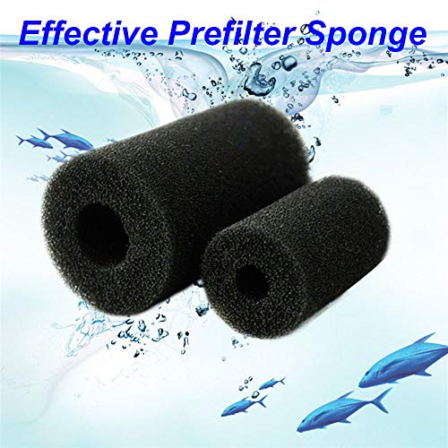 EKUEY 5.9″ Big Prefilter Sponge Foam Replacement Filtration Kit for Pond Aquarium Fish Tank, 6 Pack