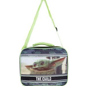 STAR WARS Disney The Child Baby Yoda Lunch Bag - Rectangle Baby Yoda Lunch Bag with Adjustable Strap, Baby Yoda Bag For Lunch Box Container For Kids, Students