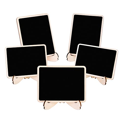 Amazon Basics Wood Mini Chalkboards Signs with Support Easels, 20 Pack