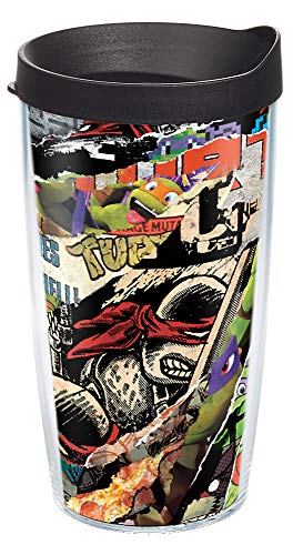 Tervis Made in USA Double Walled Nickelodeon™ - Teenage Mutant Ninja Turtles Insulated Tumbler Cup Keeps Drinks Cold & Hot, 16oz, Collage