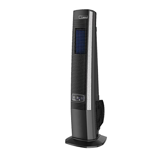 Lasko 42" Portable Outdoor Tower Fan with Bluetooth Technology for Decks, Patios and Porches with 4 Speeds, Night Mode, Internal Oscillation, Black, YF200