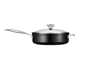 le creuset toughened nonstick pro saute pan with glass lid, 4.25 qt.