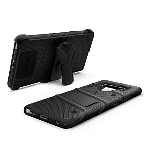 ZIZO Bolt Series for LG Stylo 6 Case with Screen Protector Kickstand Holster Lanyard - Black & Black