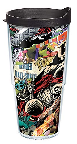 Tervis Made in USA Double Walled Nickelodeon™ - Teenage Mutant Ninja Turtles Insulated Tumbler Cup Keeps Drinks Cold & Hot, 24oz, Collage