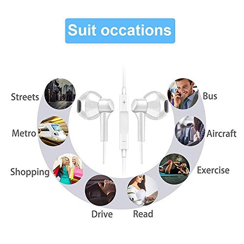 USB C Digital Earbuds Type C Earphones with Microphone Noise Cancelling USB C Headphones with Mic Wired in-Ear Headsets Compatible with Google Pixel 3/3XL/2/2XL,Samsung Galaxy Note 20 Plus S22 Ultra