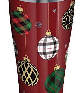 Tervis Triple Walled Christmas Holiday Ornaments Insulated Tumbler Cup Keeps Drinks Cold & Hot, 30oz, Stainless Steel