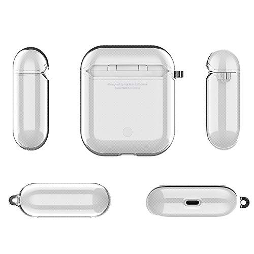 AIPNIS Custom Name Airpods Case for Apple AirPod 2 and 1 Cover Personalized Gift Shock Absorption Soft Clear TPU Cover DIY Relief