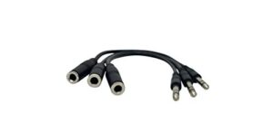 your cable store 3 pack 1 foot 1/4 inch stereo headphone extension cables