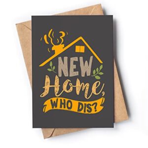 Original and funny housewarming card with envelope for party (perfect for men or women) | Fun congratulatory card for a new homeowner | Unique present for son, daughter, best friend