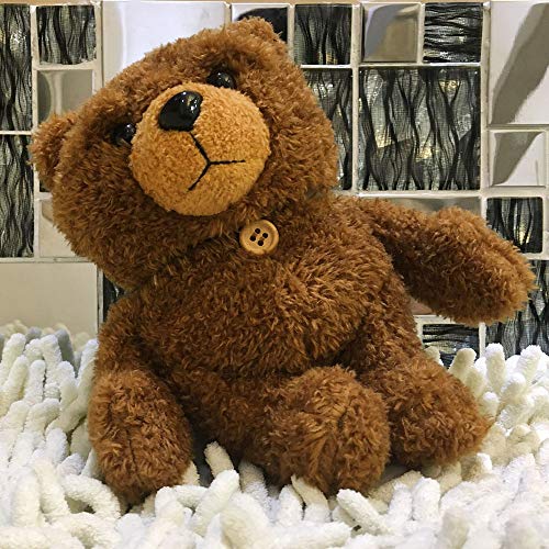 Cute Plush Unique Creative Fur Fluffy Brown Bear Case Animal Doll Compatible with Airpods pro Cartoon Headphones Cover with Keychain Clip Dark Brown for Girls Boys Kids Best Gift