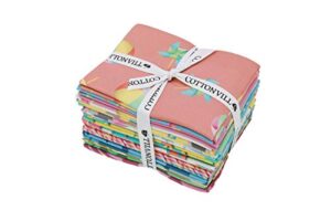 cottonvill emanon summer daze 20count cotton print quilting fabric (precuts, quarter 18pc)