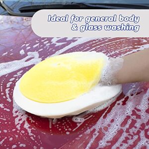 Scrub Daddy Car Wash Mitt - The Shmitt- Dual Textured for Interior and Exterior Cleaning, For Tires Rims Auto Body, 2 Count