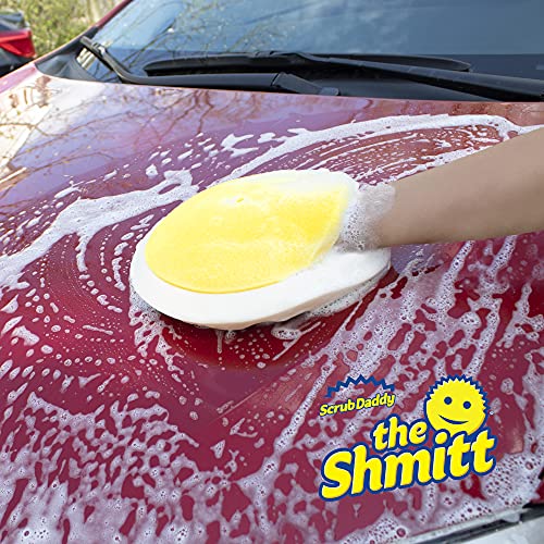 Scrub Daddy Car Wash Mitt - The Shmitt- Dual Textured for Interior and Exterior Cleaning, For Tires Rims Auto Body, 2 Count