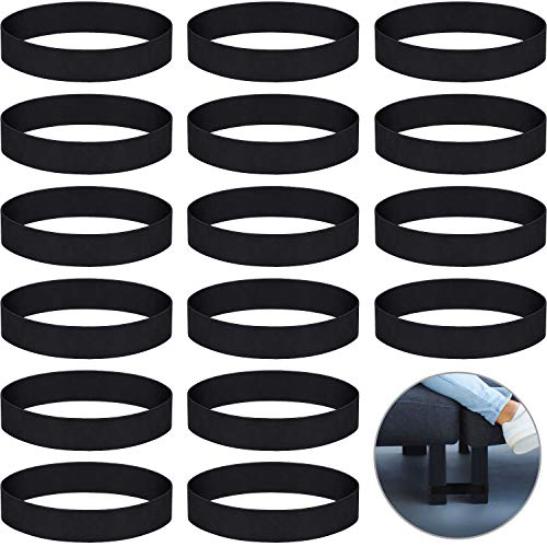 Outus Couch Sectional Connectors Sofa Couch Straps Sofa Rubber Band for Sliding Sofa, Black (16 Pieces)