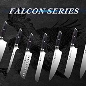 TUO Boning Knife 7 inch - Fillet Knife Flexible Kitchen Knife German HC Steel with Pakkawood Handle - FALCON SERIES with Gift Box