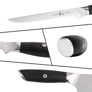 TUO Boning Knife 7 inch - Fillet Knife Flexible Kitchen Knife German HC Steel with Pakkawood Handle - FALCON SERIES with Gift Box