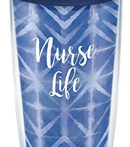 Tervis Nurse Life Made in USA Double Walled Insulated Tumbler Travel Cup Keeps Drinks Cold & Hot, 16oz, Clear