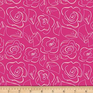 art gallery fabrics art gallery fusion lets chalk joyful in knit, dark magenta